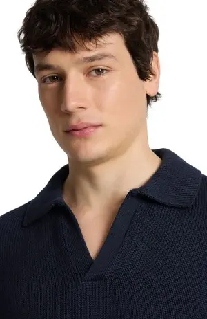 Onia Ultra Soft Cotton Johnny Polo - Midnight