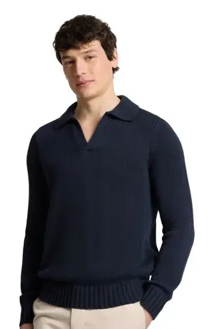 Onia Ultra Soft Cotton Johnny Polo - Midnight