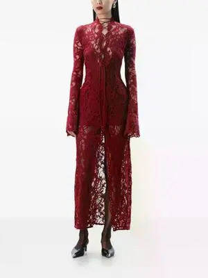 MANURI Sally Lace-up Midi Dress
