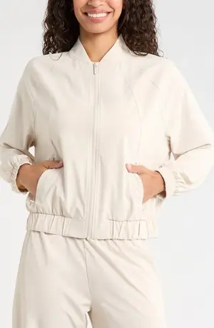 Zella Atlas Bomber Jacket - Moonbeam