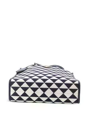 Prada Symbole Jacquard Small Tote - Blue