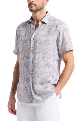 Robert Graham Windsong Floral Paisley Short Sleeve Button-up Shirt