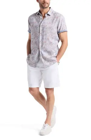 Robert Graham Windsong Floral Paisley Short Sleeve Button-up Shirt