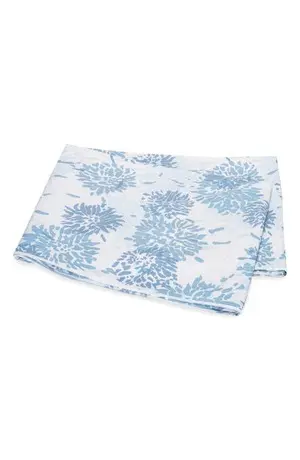 MATOUK Chrysanthemum 500 Thread Count Flat Sheet - Blue