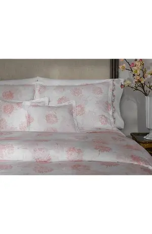 MATOUK Chrysanthemum 500 Thread Count Fitted Sheet - Blush