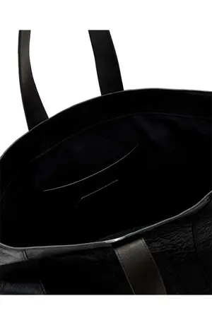 ALLSAINTS Ares Grain Leather Open Tote Bag - Black