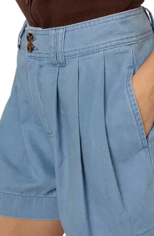 NOBODY'S CHILD Albie Pleated Denim Shorts