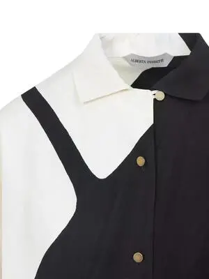 Alberta Ferretti Colour-block Shirt - Black