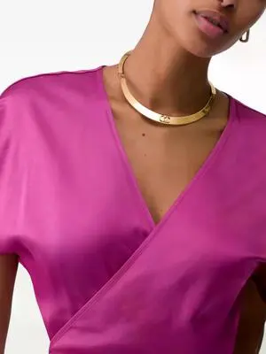 Liu Jo Satin Wrap-cut Top