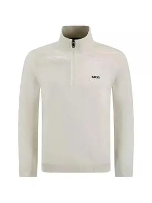 BOSS Ever-x Quarter-zip Sweater With Ribbed Texture And Logo Detail