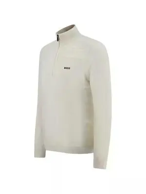 BOSS Ever-x Quarter-zip Sweater With Ribbed Texture And Logo Detail
