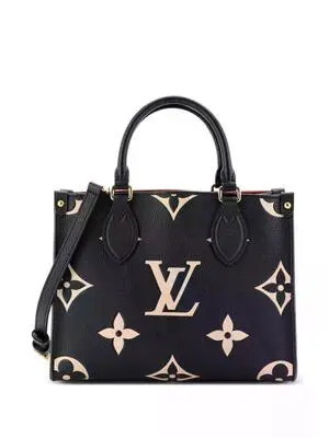 LOUIS VUITTON Onthego Bicolor Monogram Empreinte Giant Pm Tote Bag - Black