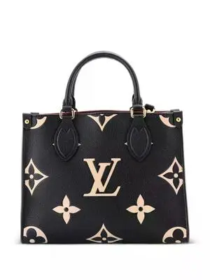 LOUIS VUITTON Onthego Bicolor Monogram Empreinte Giant Pm Tote Bag - Black