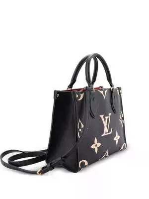 LOUIS VUITTON Onthego Bicolor Monogram Empreinte Giant Pm Tote Bag - Black