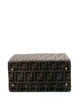 Fendi Vintage Convertible Lock Box Bag Zucca Canvas