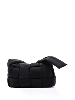Bottega Veneta Padded Tech Cassette Intrecciato Nylon Crossbody Bag - Black