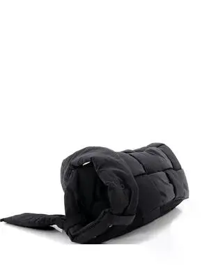 Bottega Veneta Padded Tech Cassette Intrecciato Nylon Crossbody Bag - Black