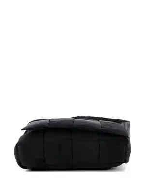 Bottega Veneta Padded Tech Cassette Intrecciato Nylon Crossbody Bag - Black