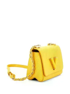 LOUIS VUITTON Braided Chain Twist Bag Epi Leather Mm Crossbody - Yellow