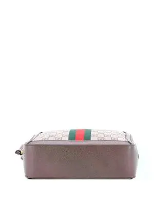Gucci Ophidia Zip Around Camera Bag Gg Coated Canvas Small