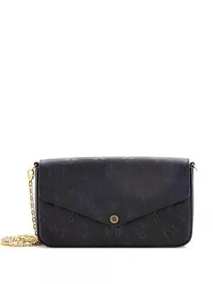 LOUIS VUITTON Felicie Pochette Monogram Empreinte Leather - Black
