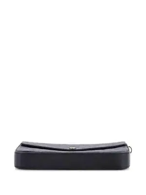 LOUIS VUITTON Felicie Pochette Monogram Empreinte Leather - Black