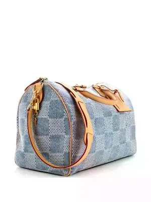 LOUIS VUITTON Speedy Bandouliere 40 Damier 3d Denim Shoulder Bag - Blue