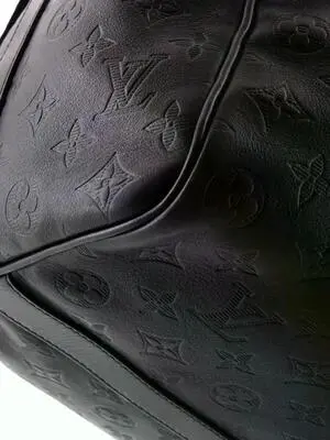LOUIS VUITTON Keepall Bandouliere 50 Travel Bag Monogram Shadow Leather