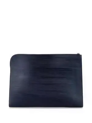 LOUIS VUITTON Pochette Jour Initials Epi Leather Gm Clutch Bag - Blue