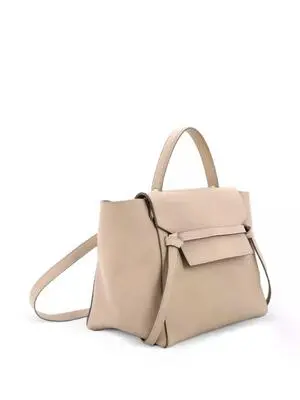 Celine Belt Bag Textured Leather Mini Shoulder Bag - Neutrals