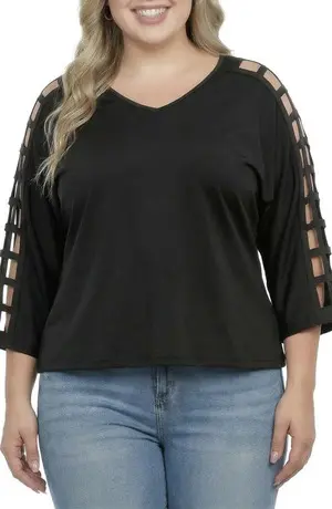 Standards & Practices V Neck Blouses