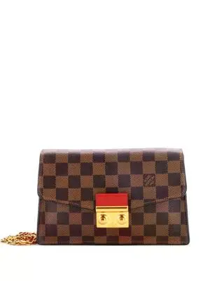 LOUIS VUITTON Croisette Chain Wallet NM Damier