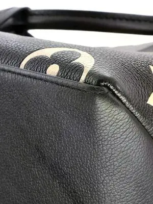 LOUIS VUITTON Petit Palais Handbag Bicolor Monogram Empreinte Giant Satchel - Black