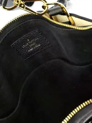 LOUIS VUITTON Petit Palais Handbag Bicolor Monogram Empreinte Giant Satchel - Black