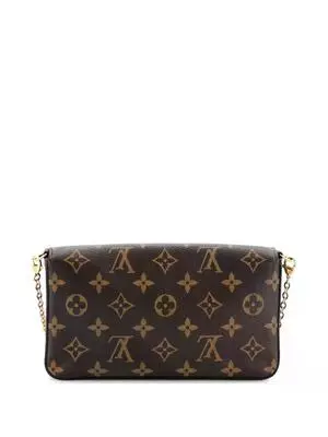 LOUIS VUITTON Felicie Pochette Monogram Canvas Crossbody Bag - Brown