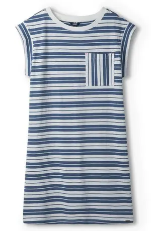 HATLEY Striped T-shirt Dress - Blue