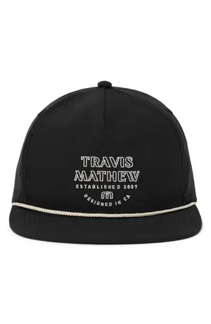 Travis Mathew Salted Shore Snapback Cap - Black