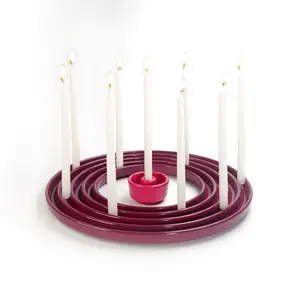 TCHOTCHKE Ripple Menorah - Plum