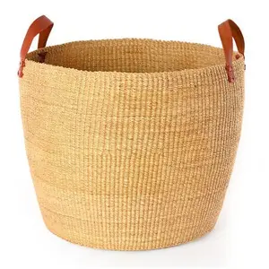 AFRICAN MODERN Set Of Two Large Nesting Storage Baskets