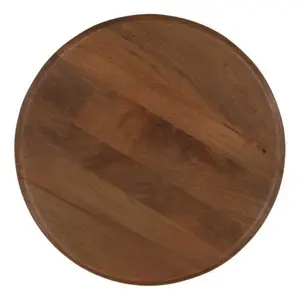 DOVETAIL FURNITURE Winslow Mango Wood Round Side Table