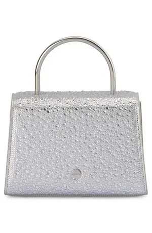 OLGA BERG Annabel Crystal Top Handle Bag