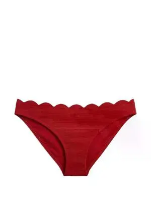 Marysia Scalloped Bikini Bottom - Red