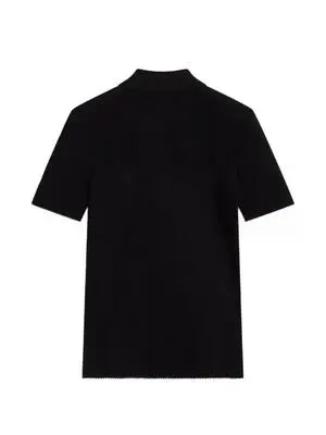 Maison Kitsuné Fox Rib-knit Polo Shirt