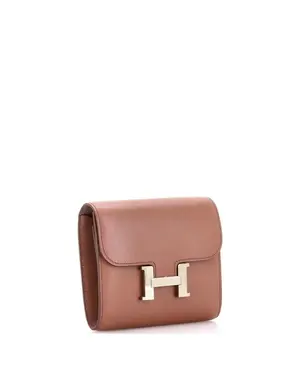 Hermès Compact Constance Wallet Tadelakt - Gray