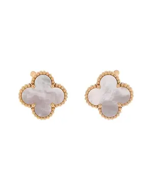 VAN CLEEF & ARPELS Vintage Alhambra Earrings 18k And Mother Of Pearl - Gold