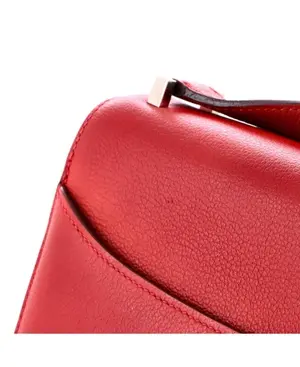 Hermès 2002 Evercolor Shoulder Bag - Red