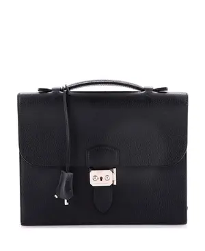 Hermès 27 Sac A Depeches Bag Ardennes - Black