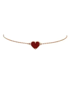 VAN CLEEF & ARPELS Sweet Alhambra Heart Bracelet - Pink