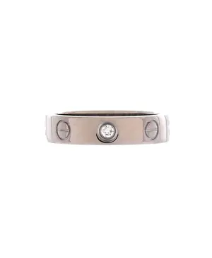 CARTIER Love Wedding Band Diamond Ring - White