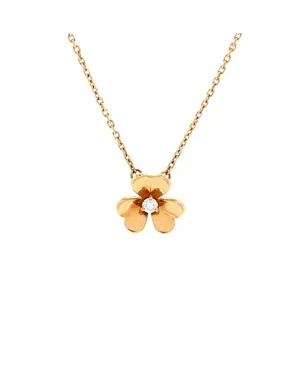 VAN CLEEF & ARPELS Mini Frivole Pendant Necklace 18k And Diamond, 15.75 - Gold